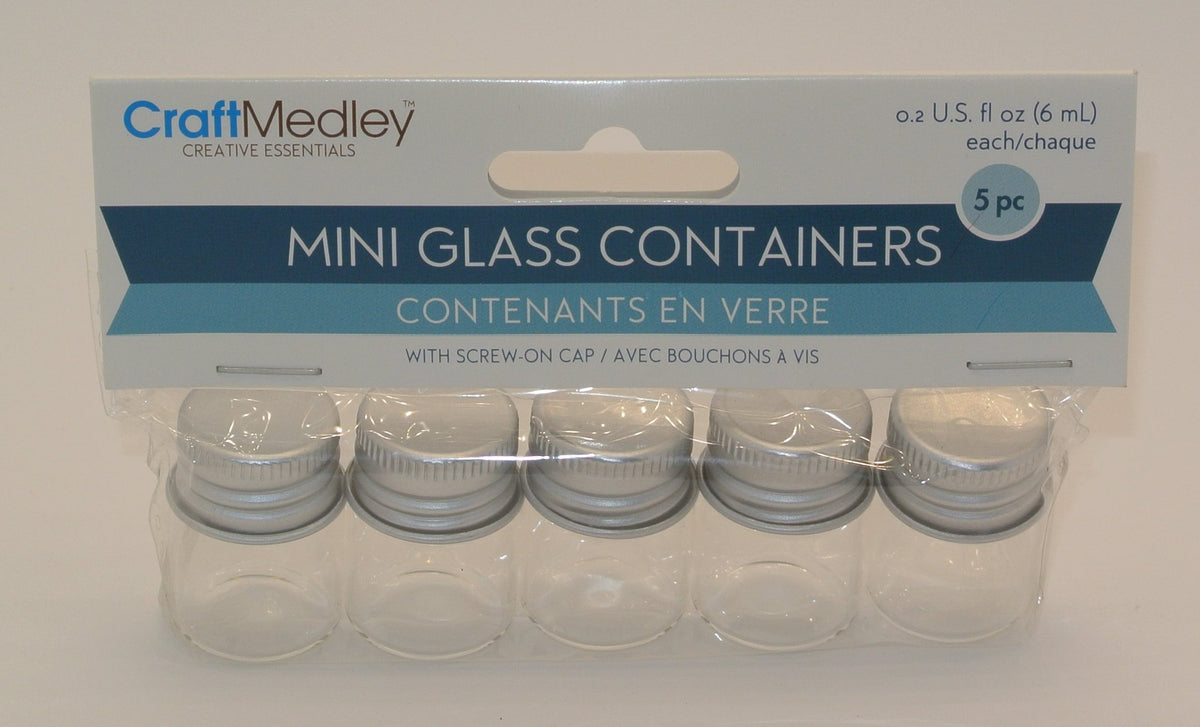 5pc. Mini Glass Containers – Axman Surplus